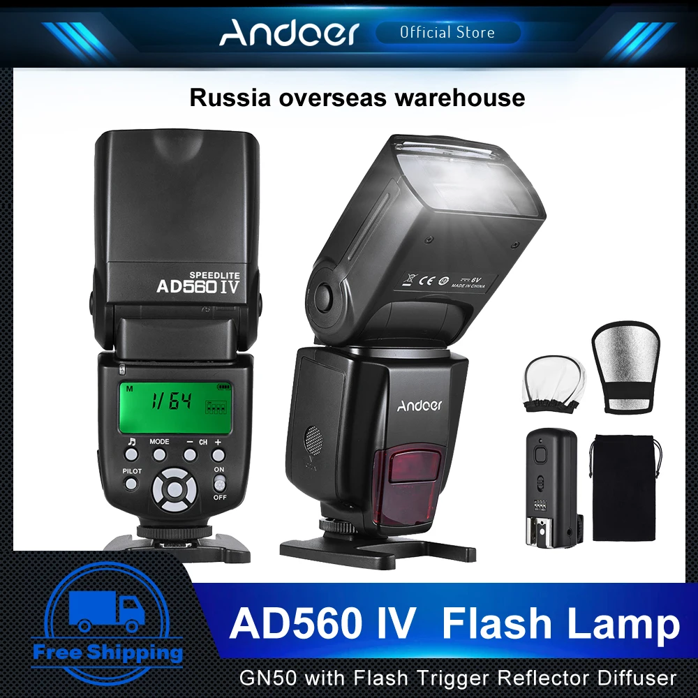 Andoer luz Flash AD560 IV Universal Speedlite, 2,4G, inalámbrica, para ...