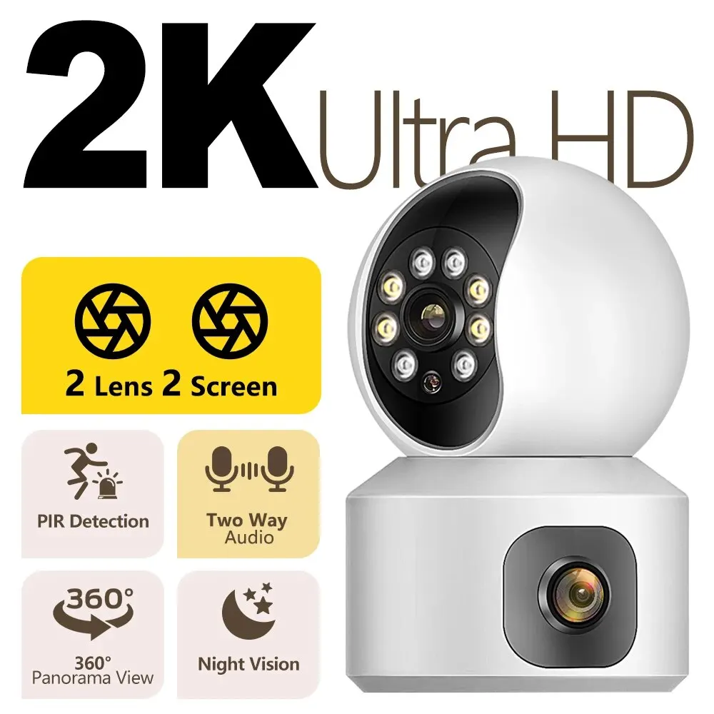 4MP-2K-Dual-Len-Screen-PTZ-IP-Camera-WIFI-Wireless-Smart-Home-Security ...