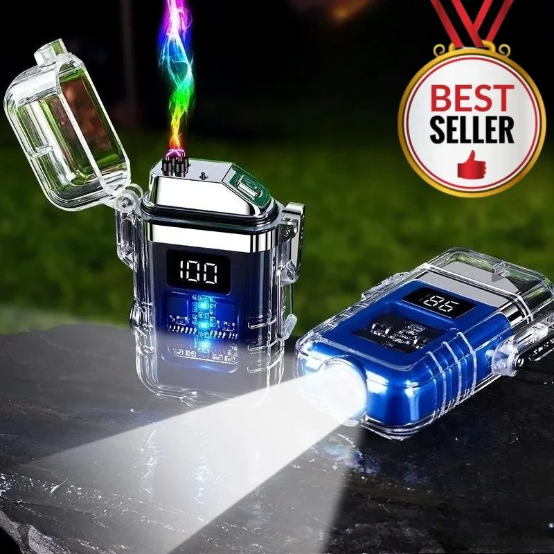 New-Hot-Outdoor-Waterproof-Plasma-Pulse-Lighter-Type-C-Rechargable ...