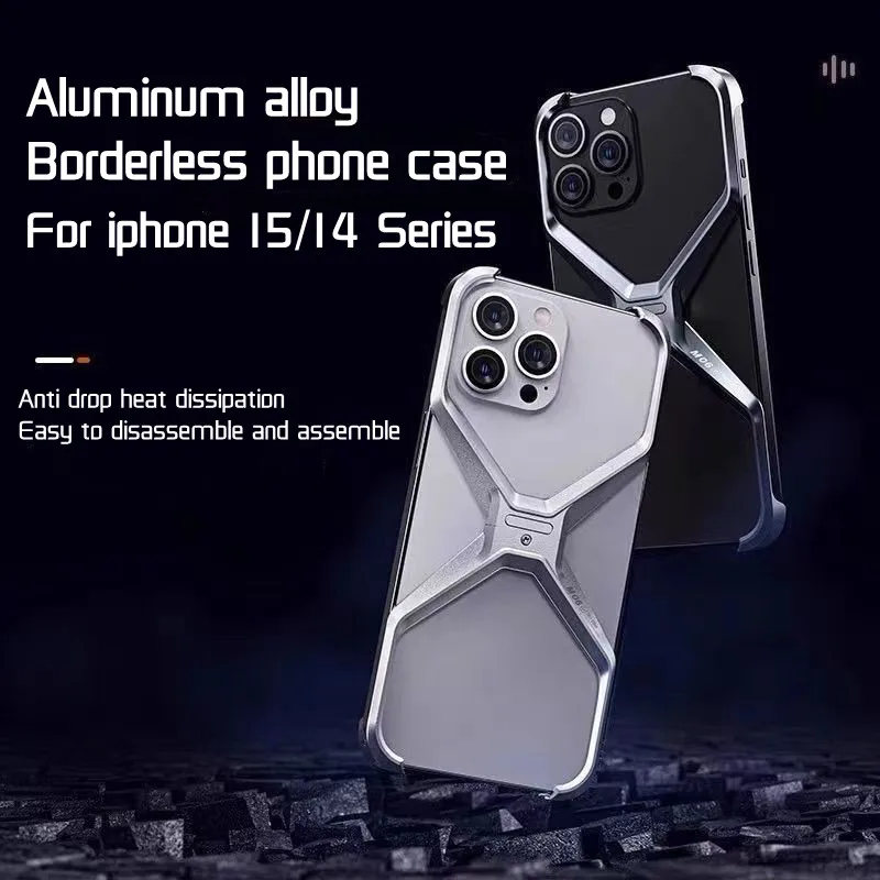 X-Shape-Metal-Bumper-Shockproof-Case-For-iphone-15-Pro-Max-Case-Armor ...