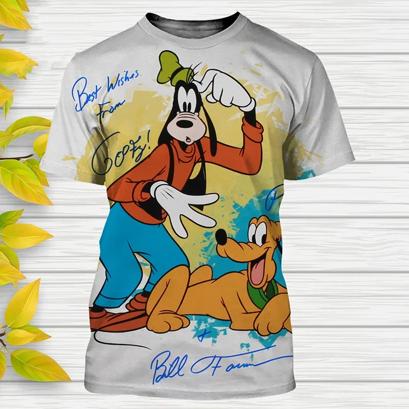 2024-New-Disney-Goofy-3d-Print-T-Shirts-Cartoon-Streetwear-Men-Women ...