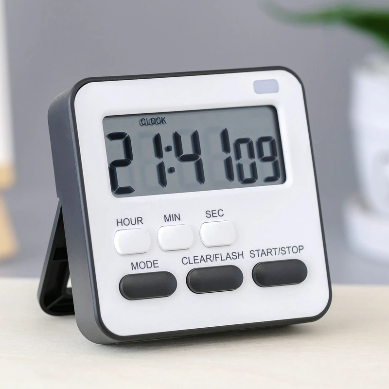 Portable Mini Digital Clock with Flashing Light Timer Cooking Kitchen ...