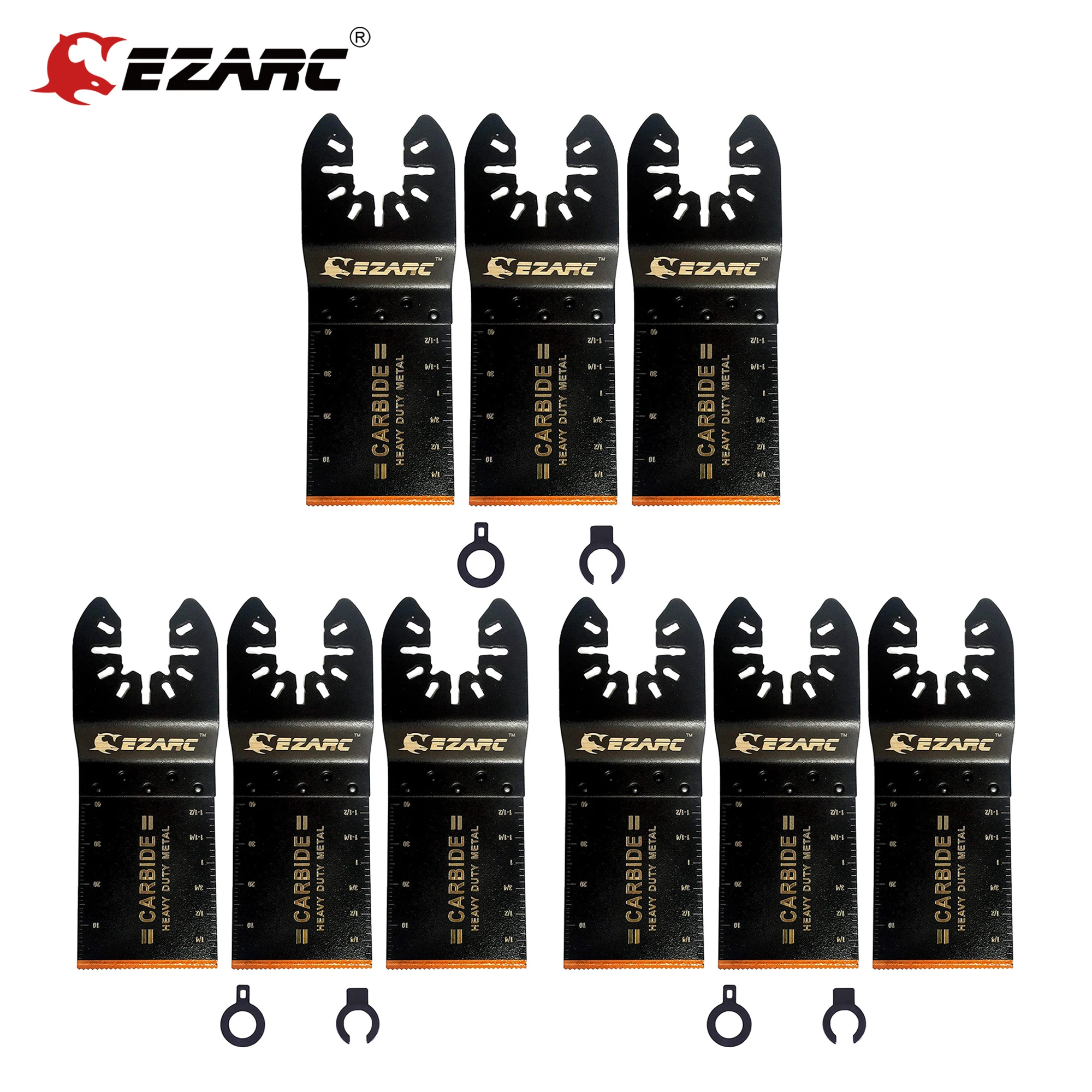 EZARC 3/6/9Pcs 초경 톱날 진동 톱 블레이드 Multitool 진동 도구 액세서리 금속, 스틸 손톱|톱날| - AliExpress