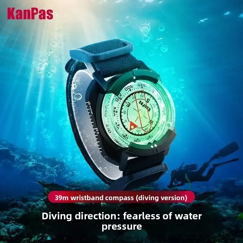 Watch Style Outdoor Sports Compass Luminous Waterproof Portable Diving ...