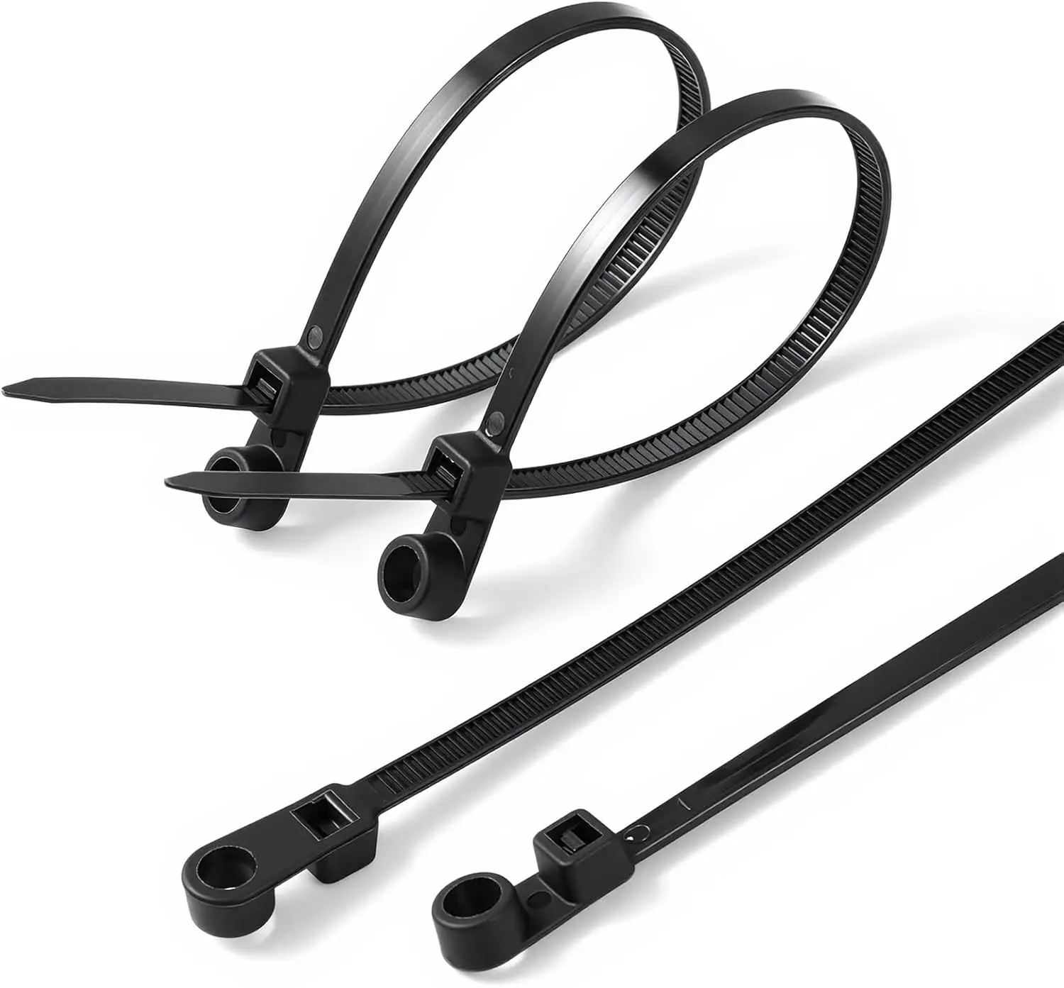 Creative Nylon Cable Ties with Screw Hole Mount Self Locking Loop Wrap ...