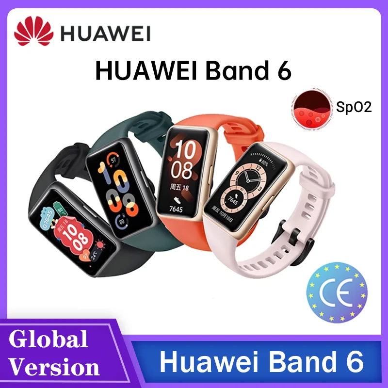 Original Huawei Band 6 Global Version Smart Bracelet Spo2 Monitoring ...
