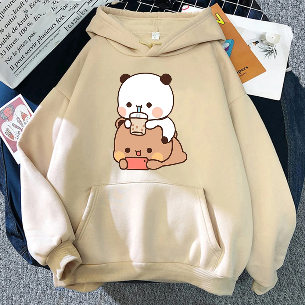 Bubu and Dudu Hoodie Women Aesthetic Graphic Funny Kawaii Bubble Tea ...