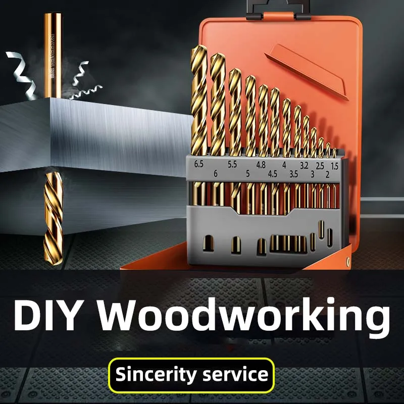 KaKarot-HSS 트위스트 드릴 비트 1세트 고속 스틸 홀 커터 DIY 스테인레스 목재 작업 금속 - 티몬