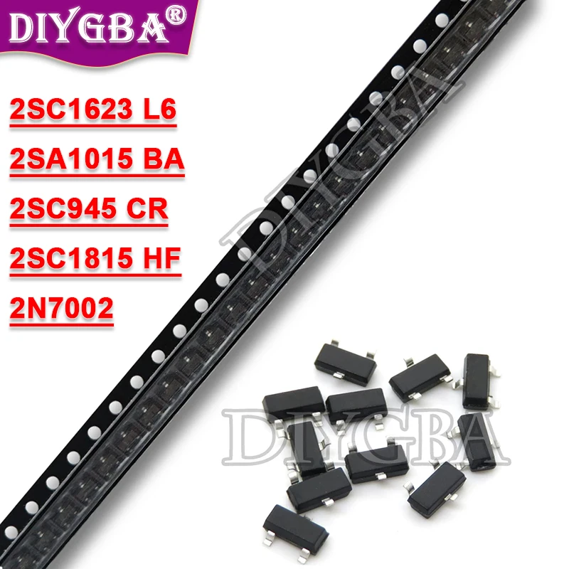 100PCS-2SC1815-2SC1623-2SC945-2SA1015-2N7002-HF-L6-CR-BA-SOT23 ...