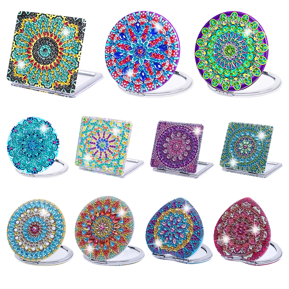 DIY-Ultra-thin-Mini-Makeup-Mirror-Portable-Mandala-Diamond-Painting ...
