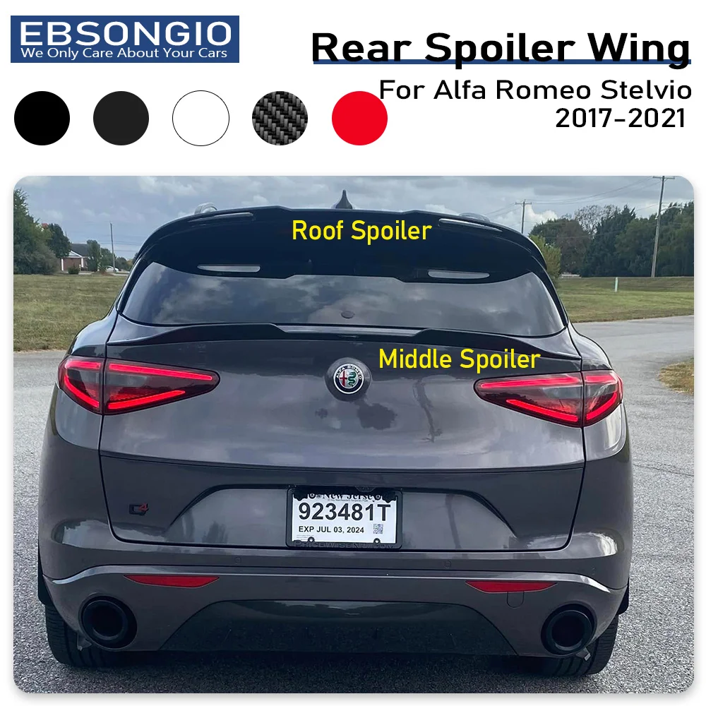 NERO LUMINOSO PER 2017-2021 ALFO ROMEO STELVIO V-STYLE TRASCO ...
