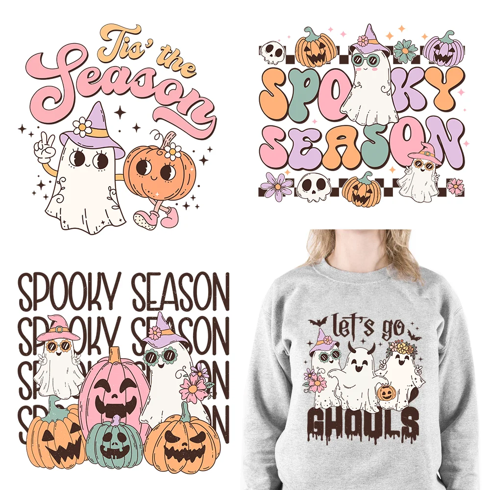 Retro-Groovy-Cute-Ghost-Stickers-Iron-On-DTF-Hippie-Halloween-Design ...