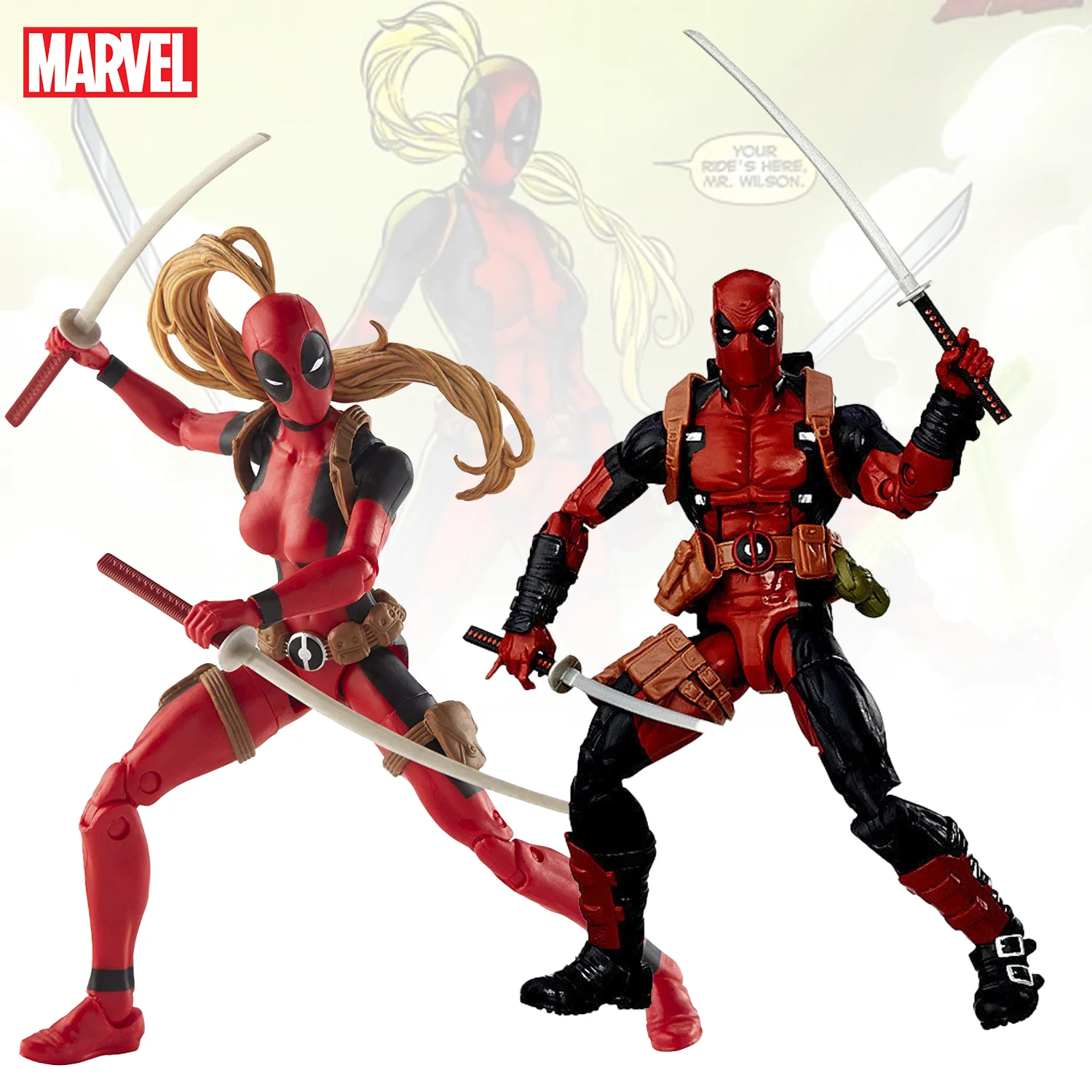 Genuine-Marvel-Super-Hero-Lady-Deadpool-Ultimate-Action-Figure-Pterosaur-Cover-6-Inch-Joint ...