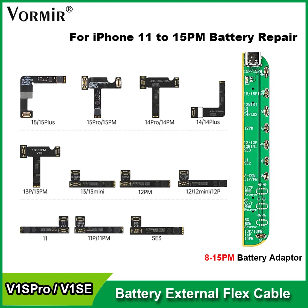 JCID JC V1SE V1S Pro Battery Repair Flex Tag On For iPhone 11 12 13 14 ...