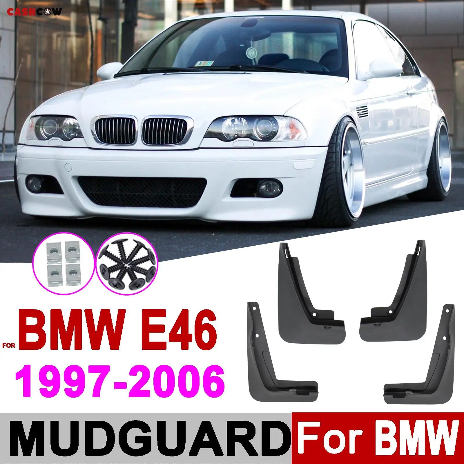 Car Mudguard for BMW 3 Series E46 1997-2006 Fender Mud Guard Flap ...