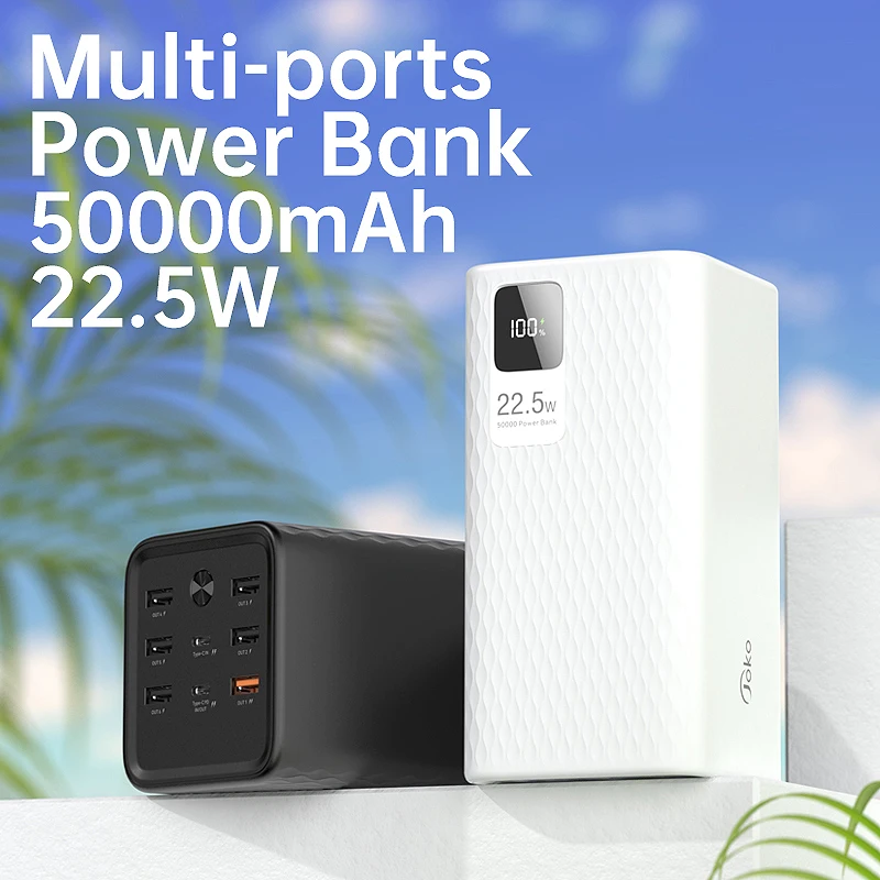 KONFULON Power Bank 50000mAh 20W PD Fast Charge External Battery ...