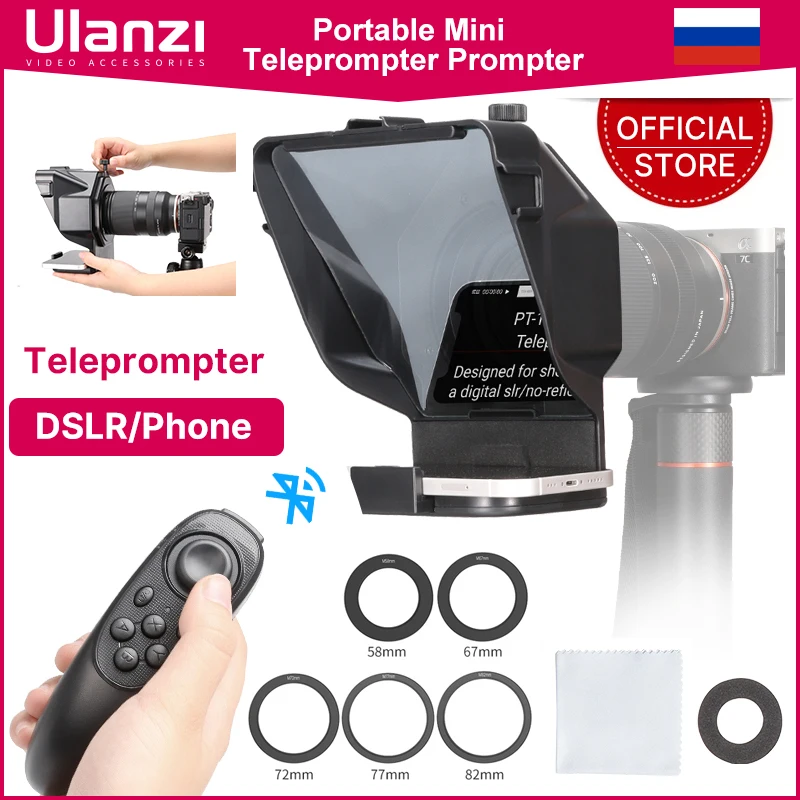 Ulanzi-Mini-Teleprompter-Port-til-Prompter-para-Smartphone-Tablet-C ...