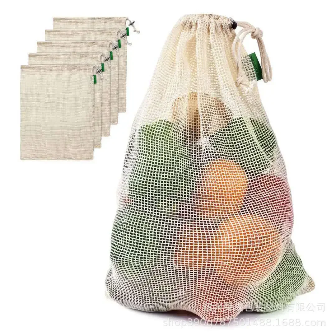 1PC-Portable-Natural-Organic-Pure-Cotton-Mesh-Bag-Vegetable-Fruit ...