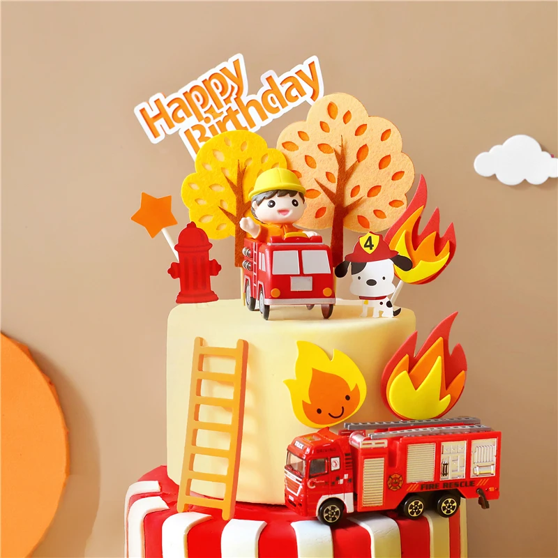 Happy-Birthday-Cake-Toppers-Party-Supplies-Fireman-Set-Fire-Ladder ...