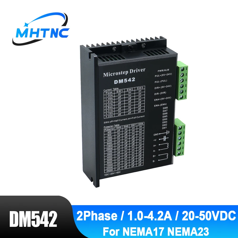 DM542 2 Phase Microstep Motor Driver 20-50V DC 1.0-4.2A Suitble for NEMA17 NEMA23 Stepper Motor ...