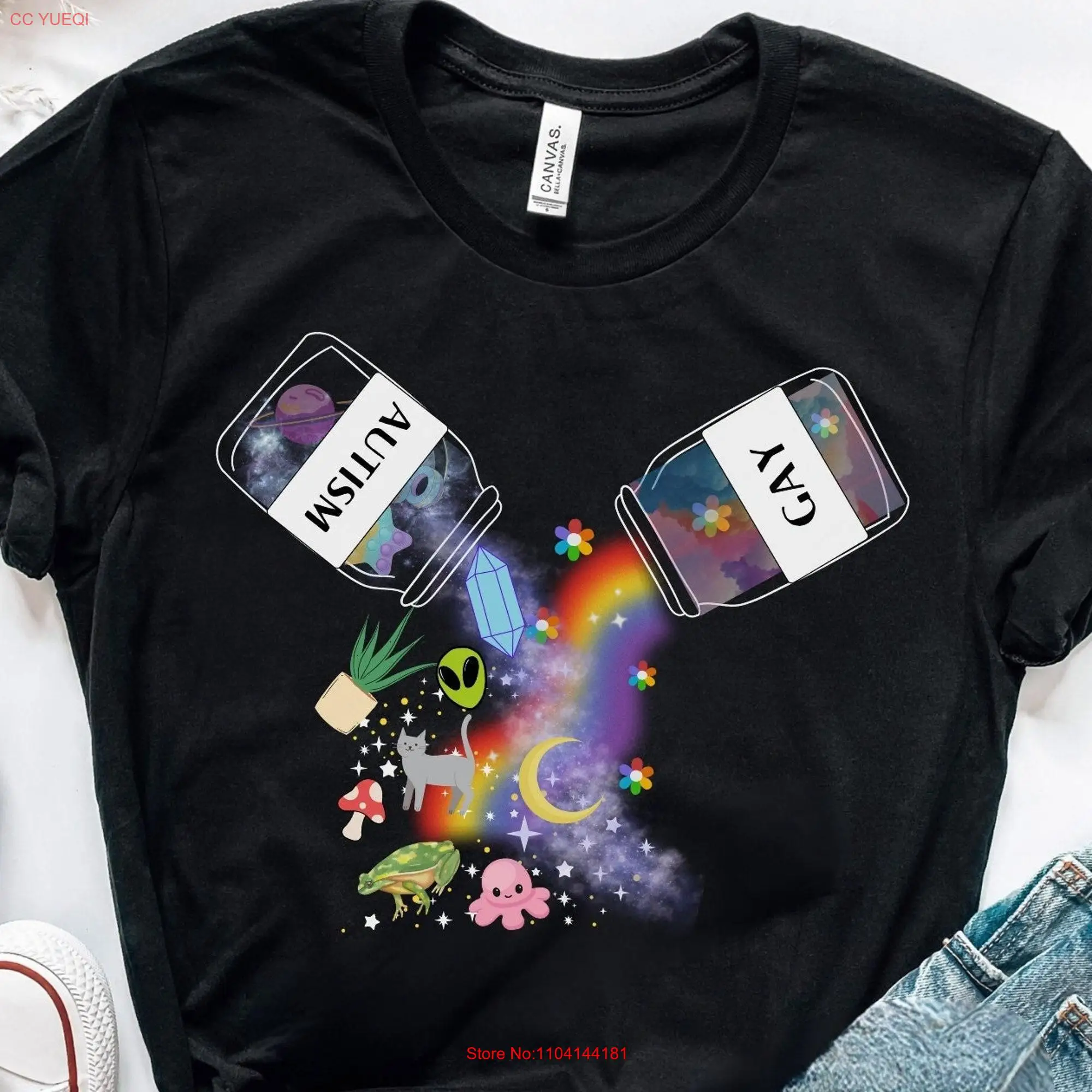 Queer-Autism-T-Shirt-Gay-Pride-LGBTQ-Funny-NeurodivergenT ...