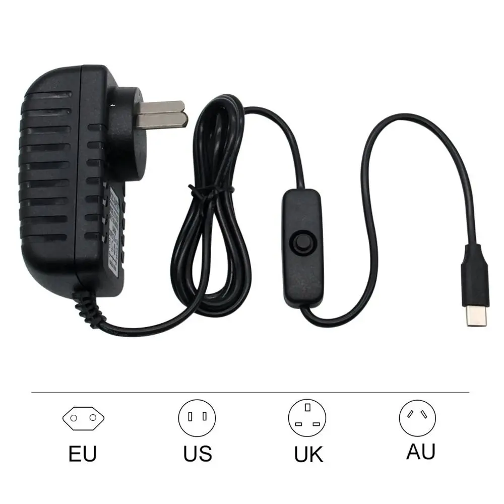AC-100-240V-DC-5V-3A-Power-Supply-Switch-Button-Power-Adapter-Charger ...