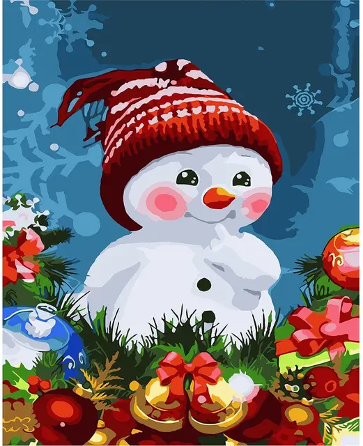 Festive Christmas paint by numbers kits