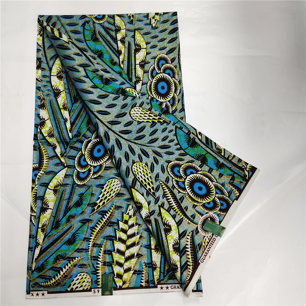 Grand-Glitter-Glam-100-Cotton-African-Gold-Wax-Fabric-High-Quality-Wax ...