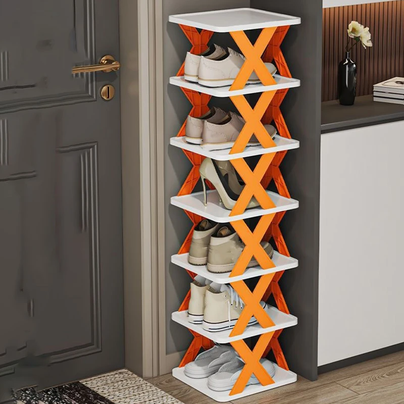 Stackable Shoe Rack Plastic Multi-layer Shoe Organizer Home Removable ...