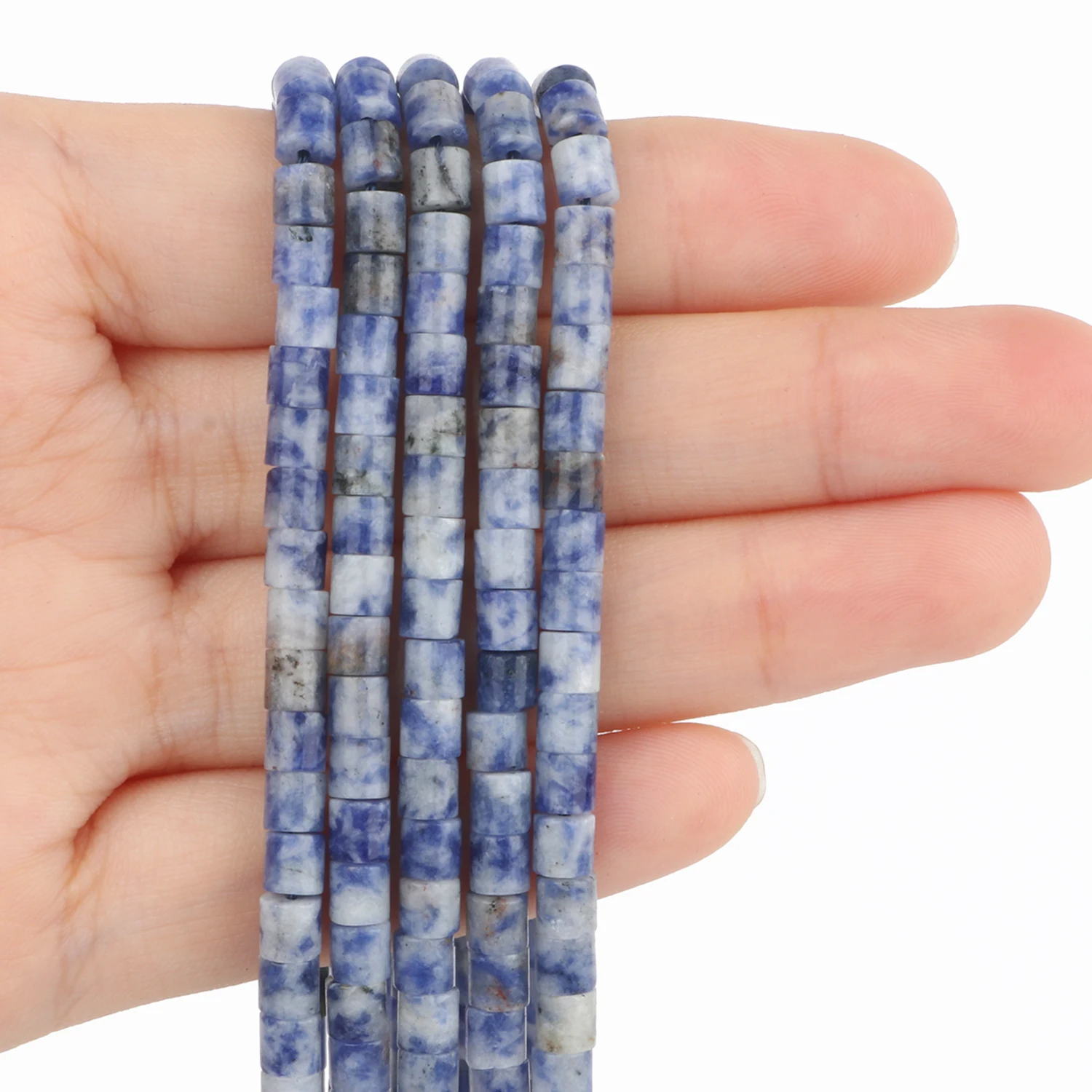 Natural Stone Jewelry Making | Stone Disc Cylinder Beads | Stone ...