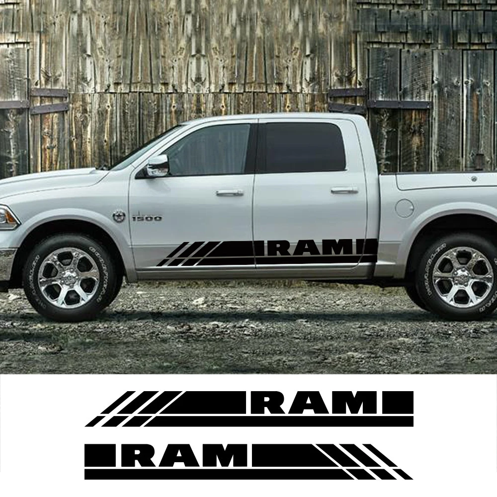 Pickup-Door-Side-Skirt-Decals-For-Dodge-RAM-1500-2500-Truck-Graphics ...