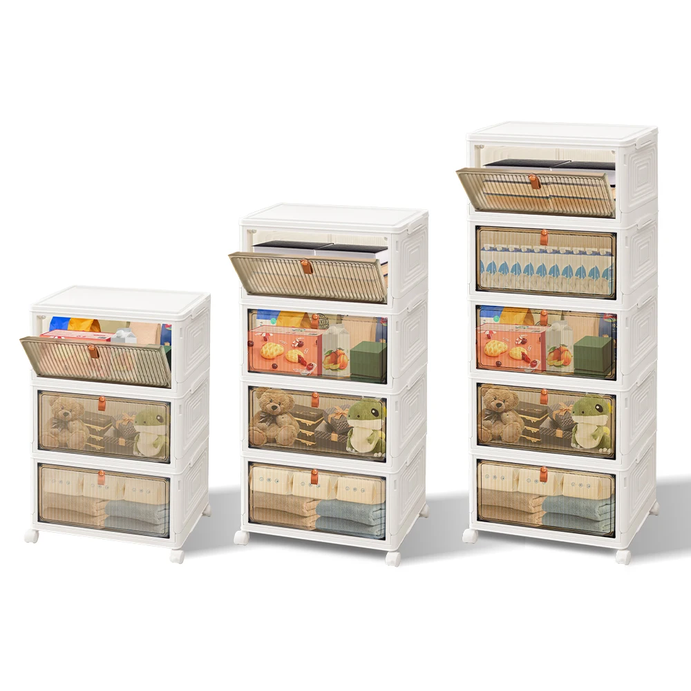 3/4/5 Tier Stackable Storage Boxes with Lids,Sturdy PP Matterial ...