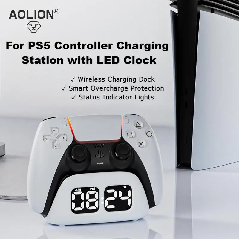 AOLION For PS5 Controller Clock Charging Base for PlayStation Edge ...