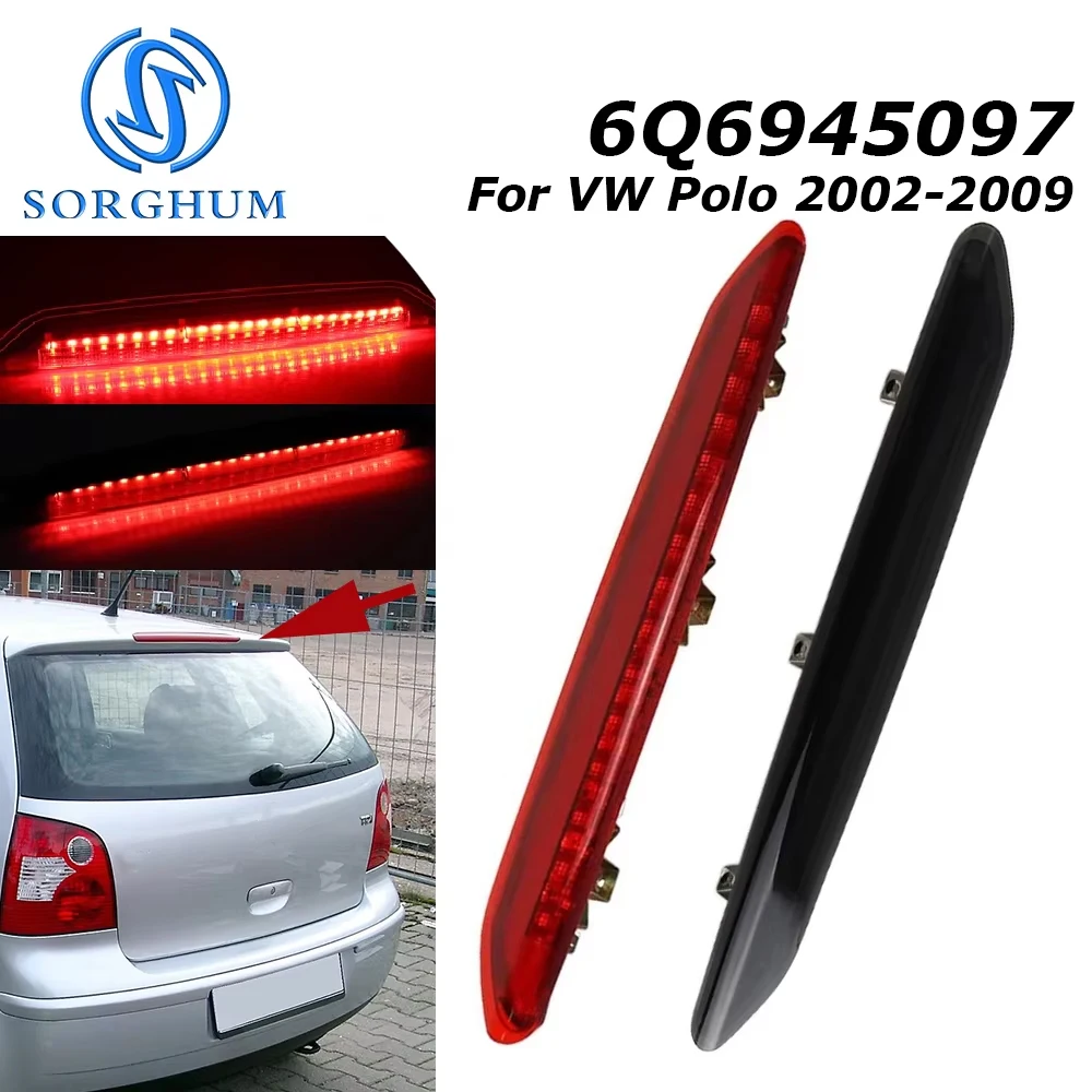 6Q6945097 3rd LED Additional Brake Light For VW Polo MK4 2002 2003 2004 ...