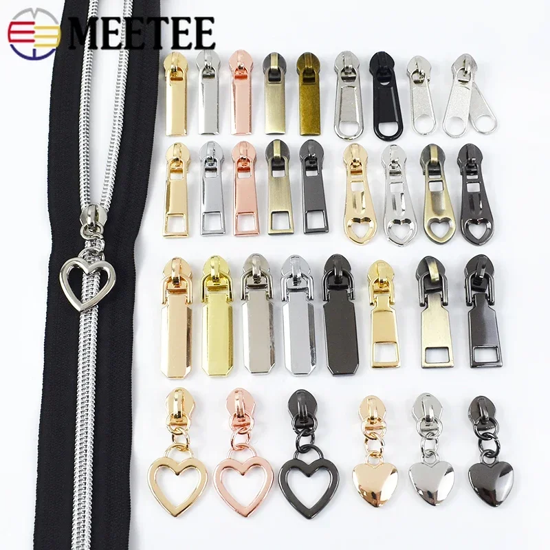 10Pcs Zipper Slider Pulls for 5# Nylon Zippers Tapes Bag Pocket Zips ...