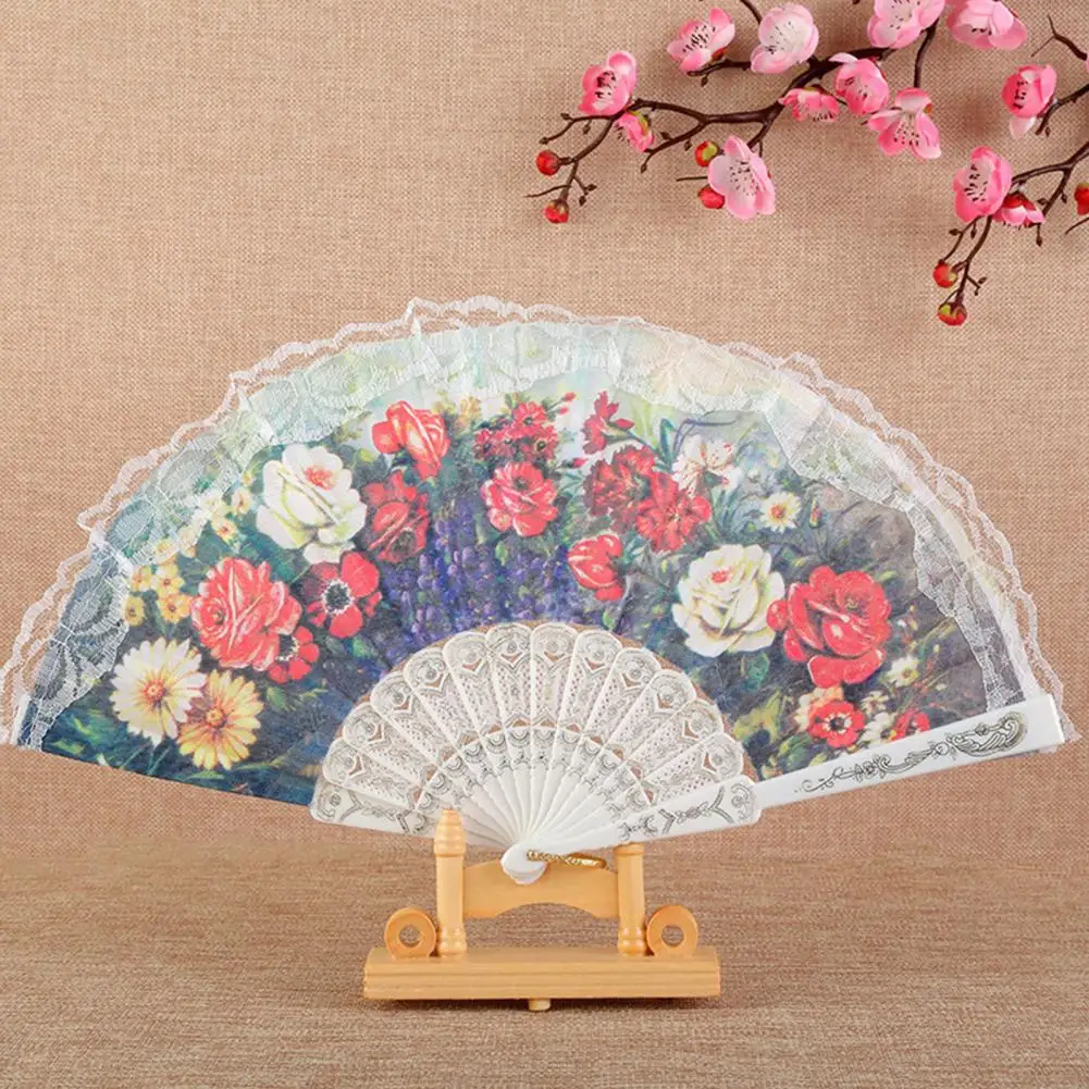 Folding-Fan-Portable-Vintage-Fan-Elegant-Lace-Floral-Pattern-Hand-Fan ...