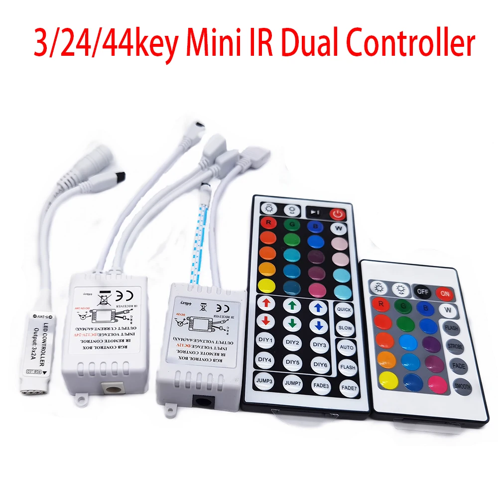 Led-Controller-24-Keys-LED-IR-RGB-Controler-box-1-to-2-Controller-IR ...