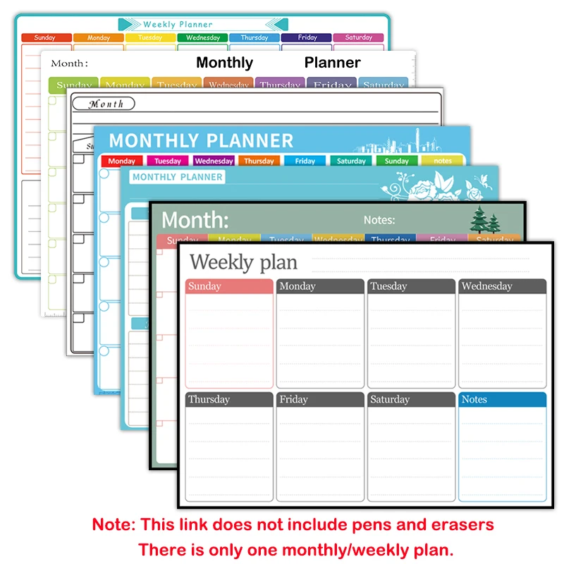 A3-Size-Weekly-Monthly-Planner-Dry-Erase-Whiteboard-Fridge-Sticker ...