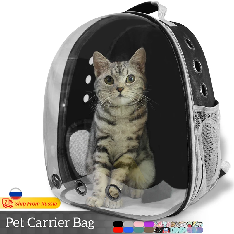 Cat-Backpack-Transparent-Cats-Carrier-Bag-Outdoor-Cat-Bag-Pet-Shoulders ...