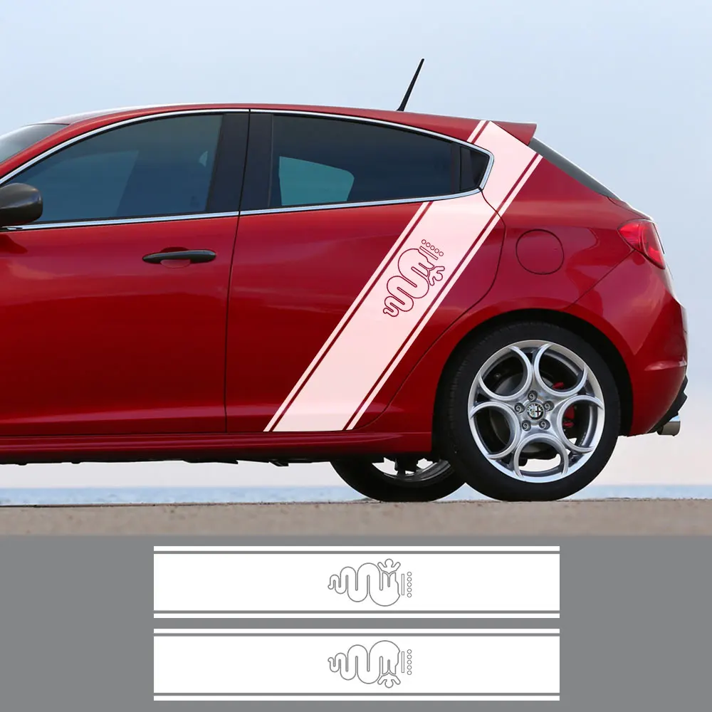 2-pezzi-adesivi-carrozzeria-auto-decalcomania-per-Alfa-Romeo-Giulia ...