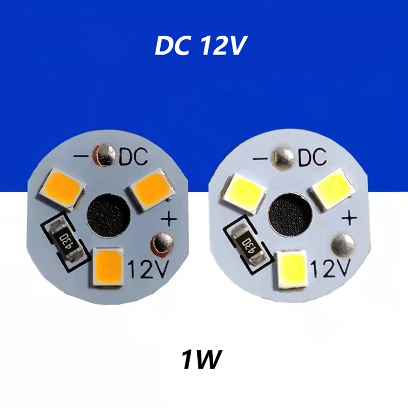 1pc 1W DC12V LED light board 16MM With 5730 lamp beads White Warm light