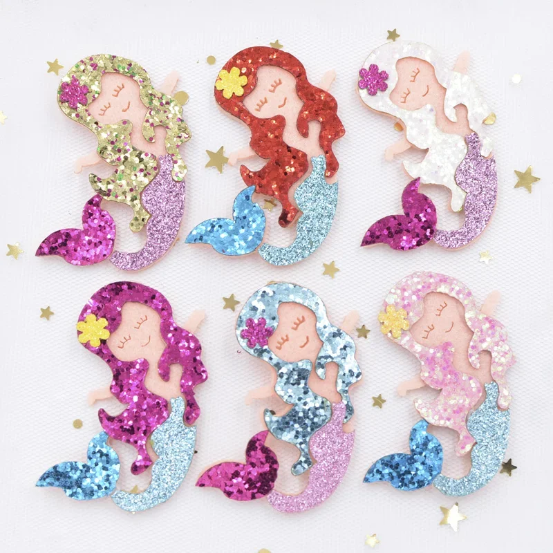 6-8Pcs-Mixed-3D-Cartoon-Mermaid-Patches-Handmade-Decoration-DIY-Hair ...