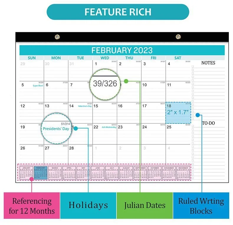 January-2023-June-2024-Calendar-2023-English-Calendar-18-Months-Multi ...