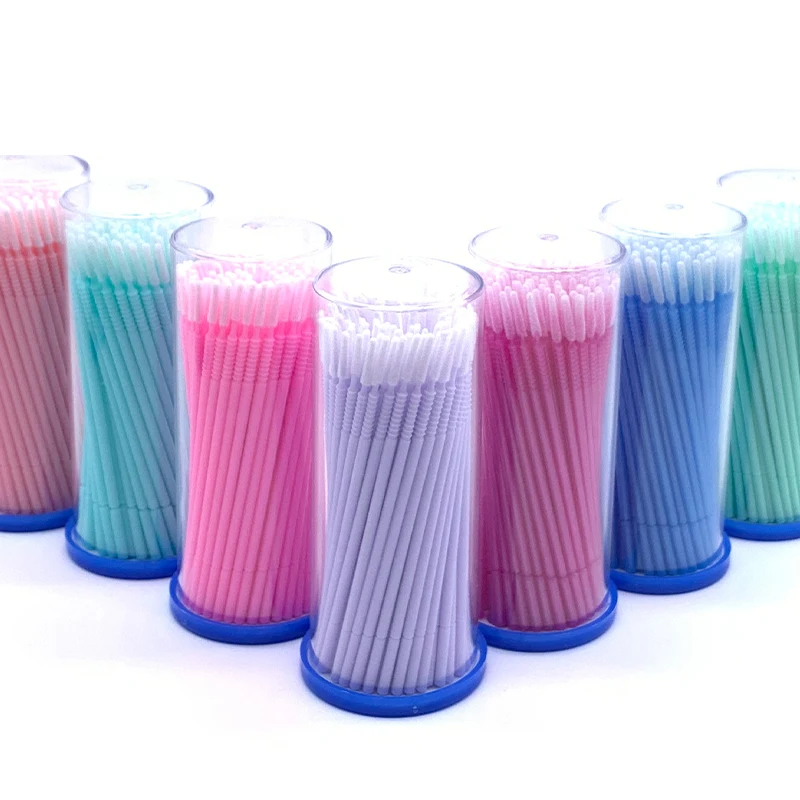 100PCS-Pack-Long-Head-Bendable-Micro-Brushes-Disposable-Microbrush ...