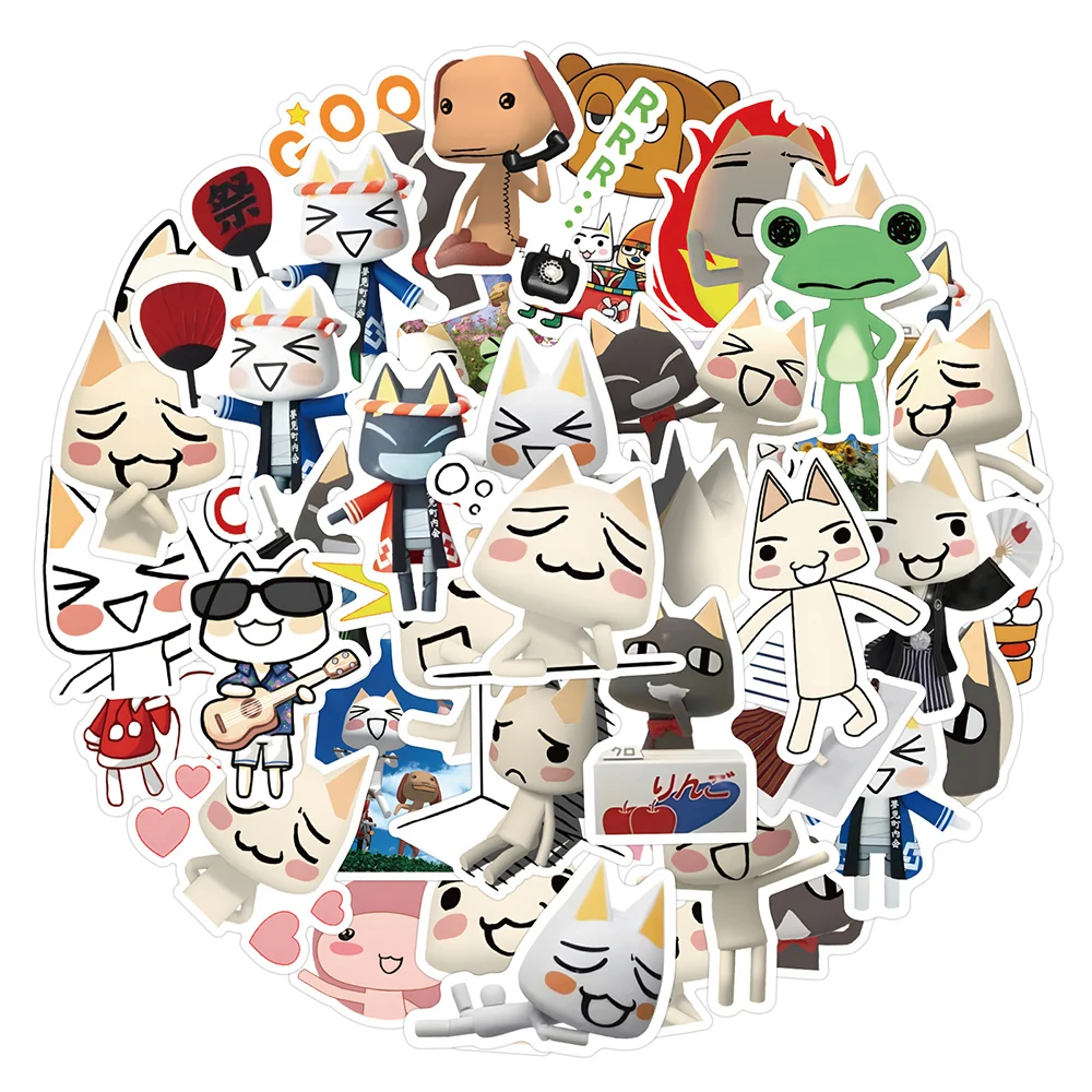 Pegatinas-de-dibujos-animados-de-Toro-Inoue-Cat-para-ni-os-calcoman-as ...