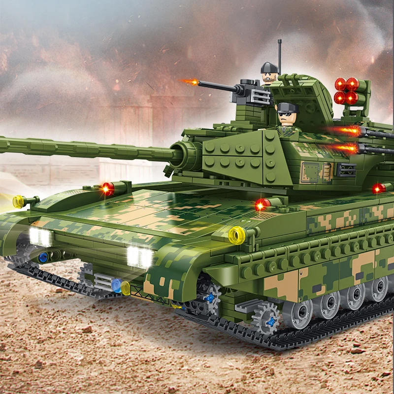 1407pcs-Tank-Assembly-Model-Building-Block-Armored-Vehicle-Educational ...