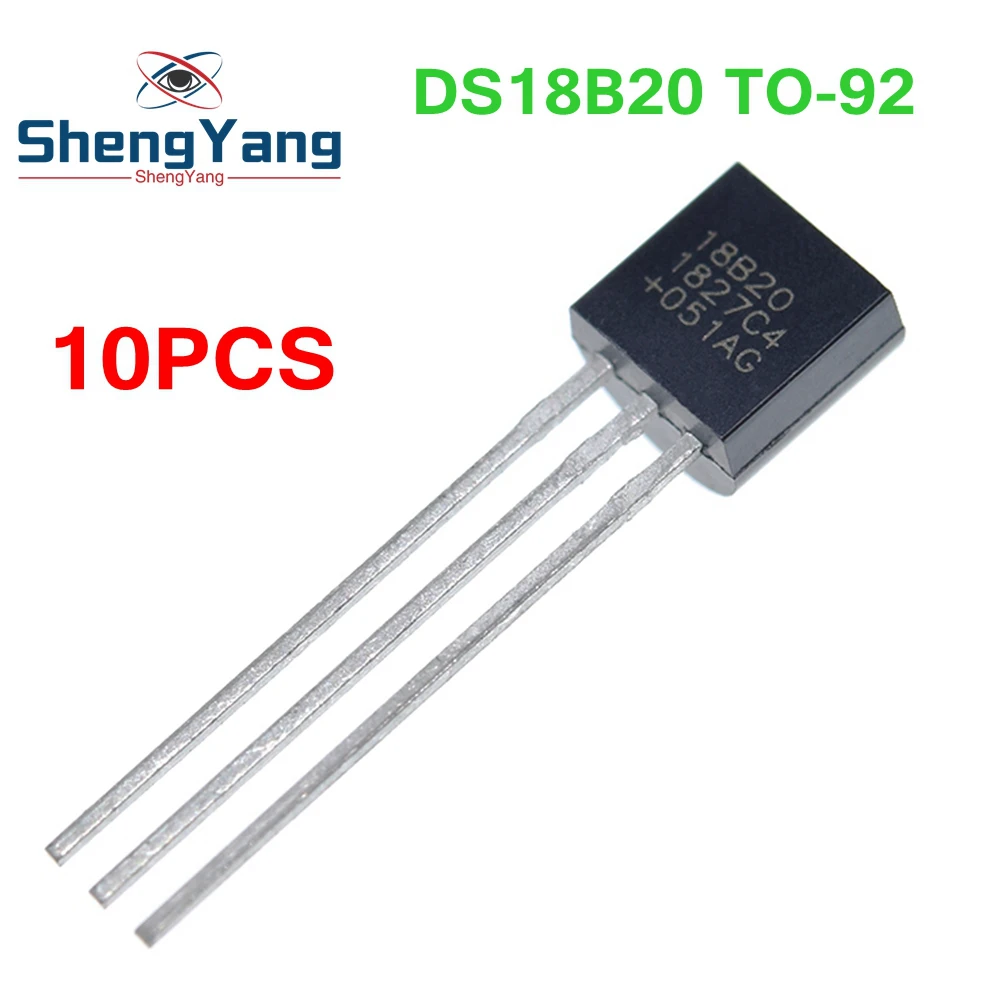 10 pçs/lote Sensor de chip Eletrônico DS18B20 TO 92 18B20 chips IC ...