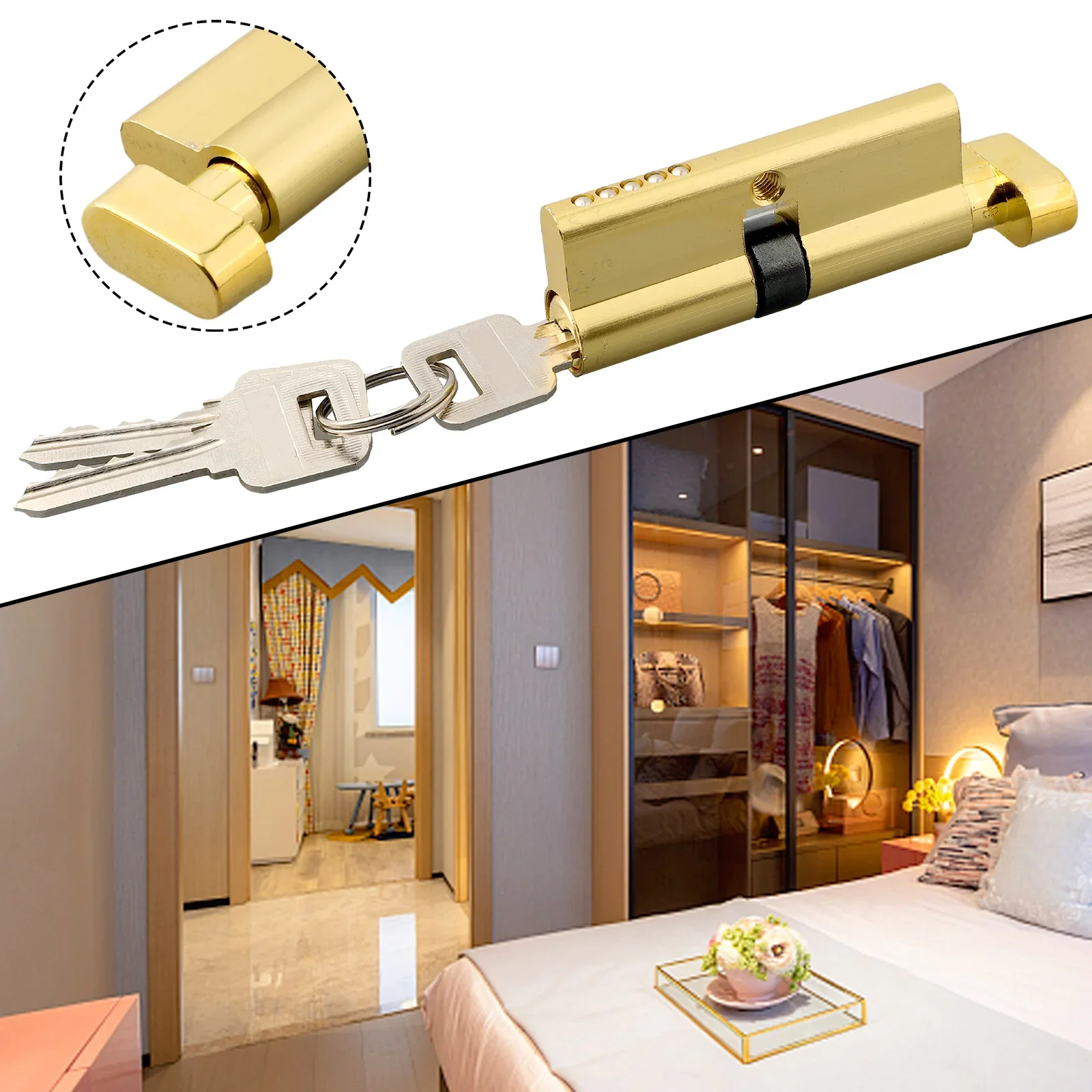 Euro-Cylinder-Lock-70mm-Door-Lock-With-3-Keys-For-Wooden-UPVC-Doors ...