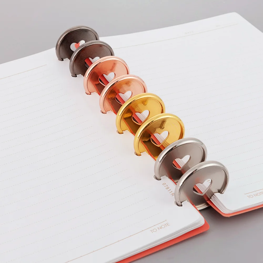100Pcs Round Book Binding Discs Discbound Binder Notebook Disc Rings 28 ...