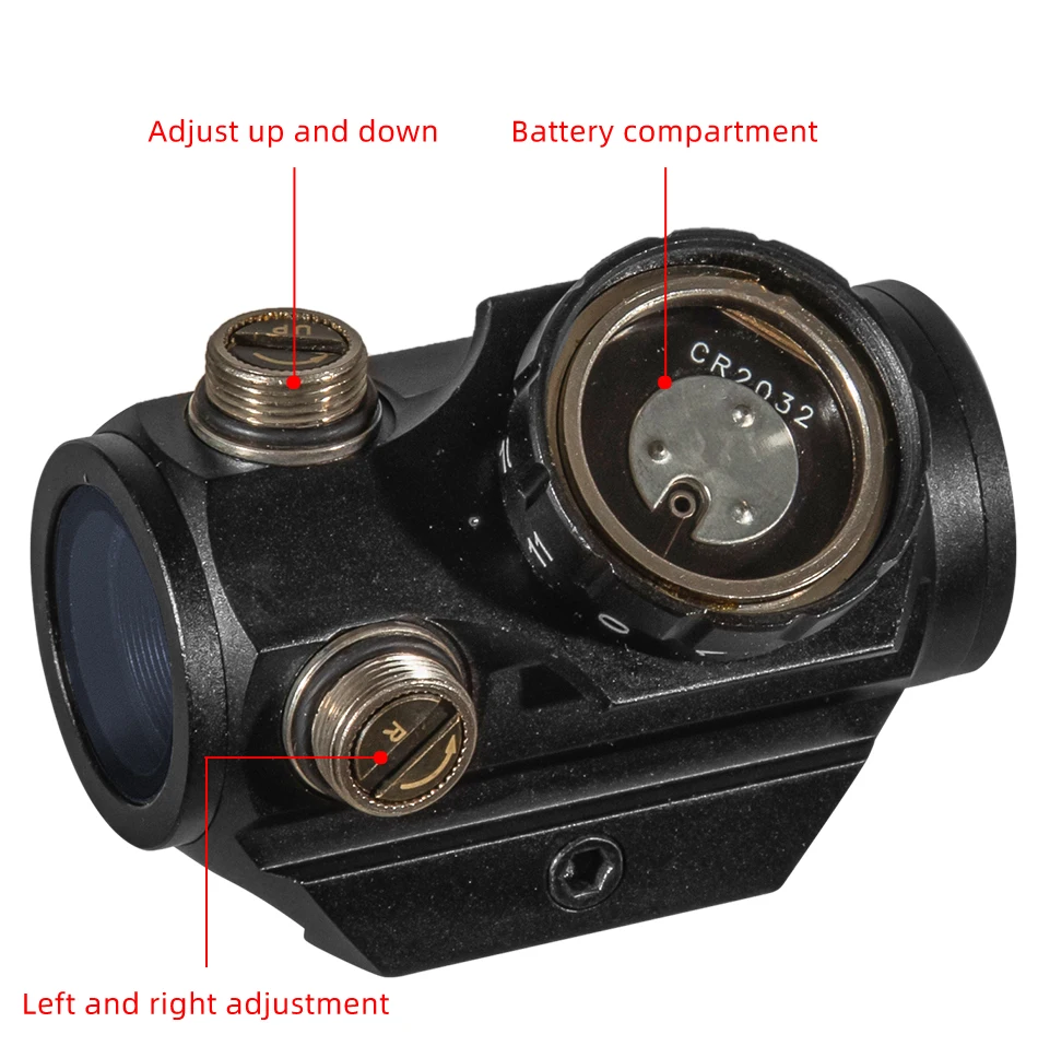 1x25 Compact Red Dot Scope Red Dot Sight 2 MOA Reflex Sight Mini Rifle ...